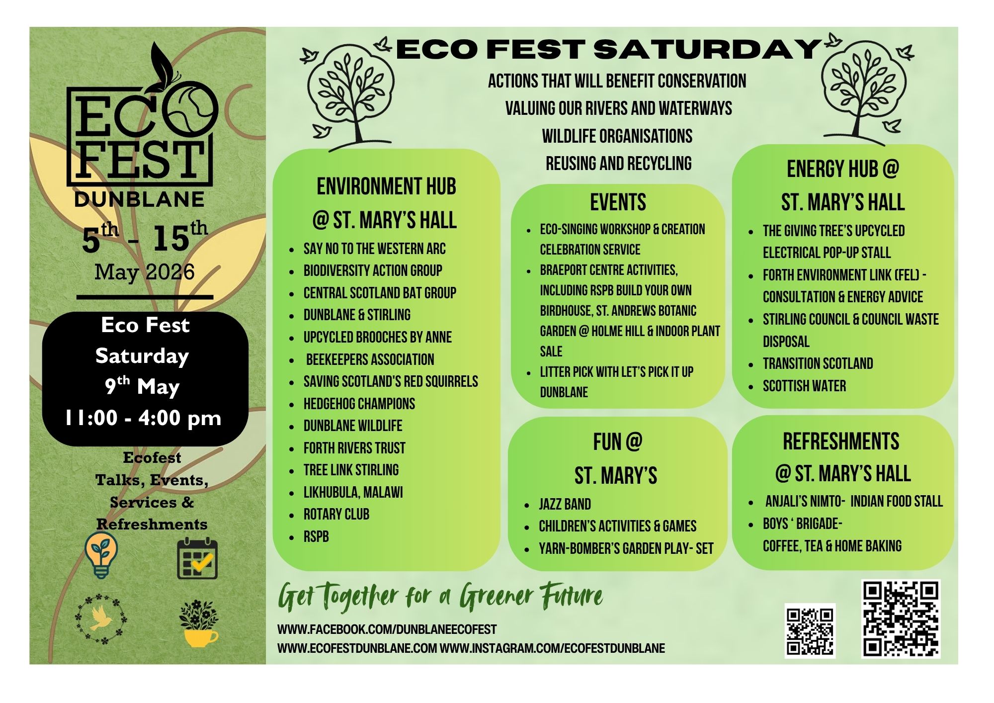 Dunblane ECO Fest 2026 – 5th May- 15th May